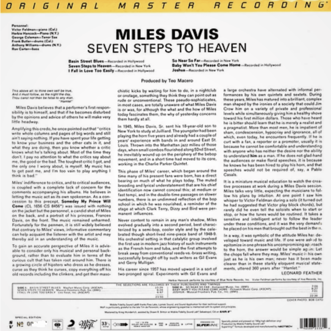Miles Davis - Seven Steps to Heaven (Ultra analog, SuperVinyl) – AudioSoundMusic