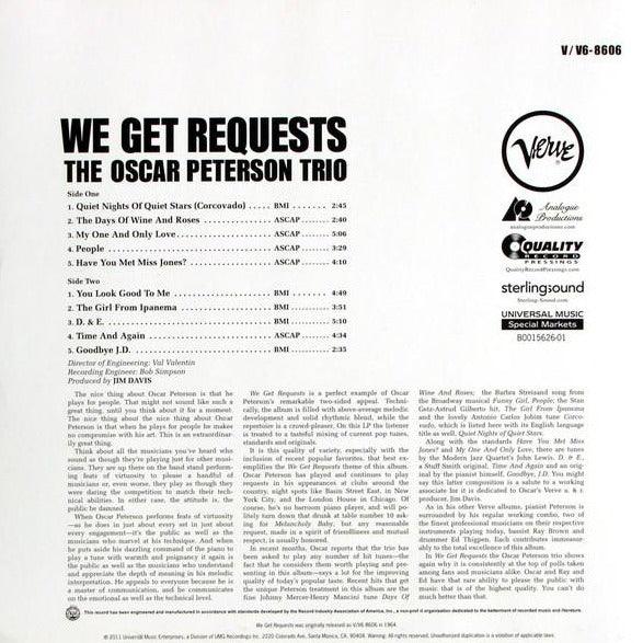 The Oscar Peterson Trio - We Get Requests (2LP, 45RPM, unsealed, Numbe ...